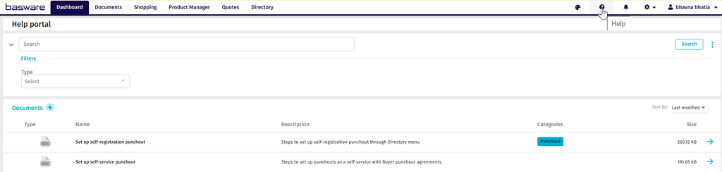 Help portal in Marketplace